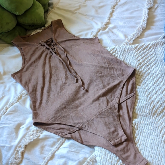 Tops | Soft Tan Bodysuit | Poshmark